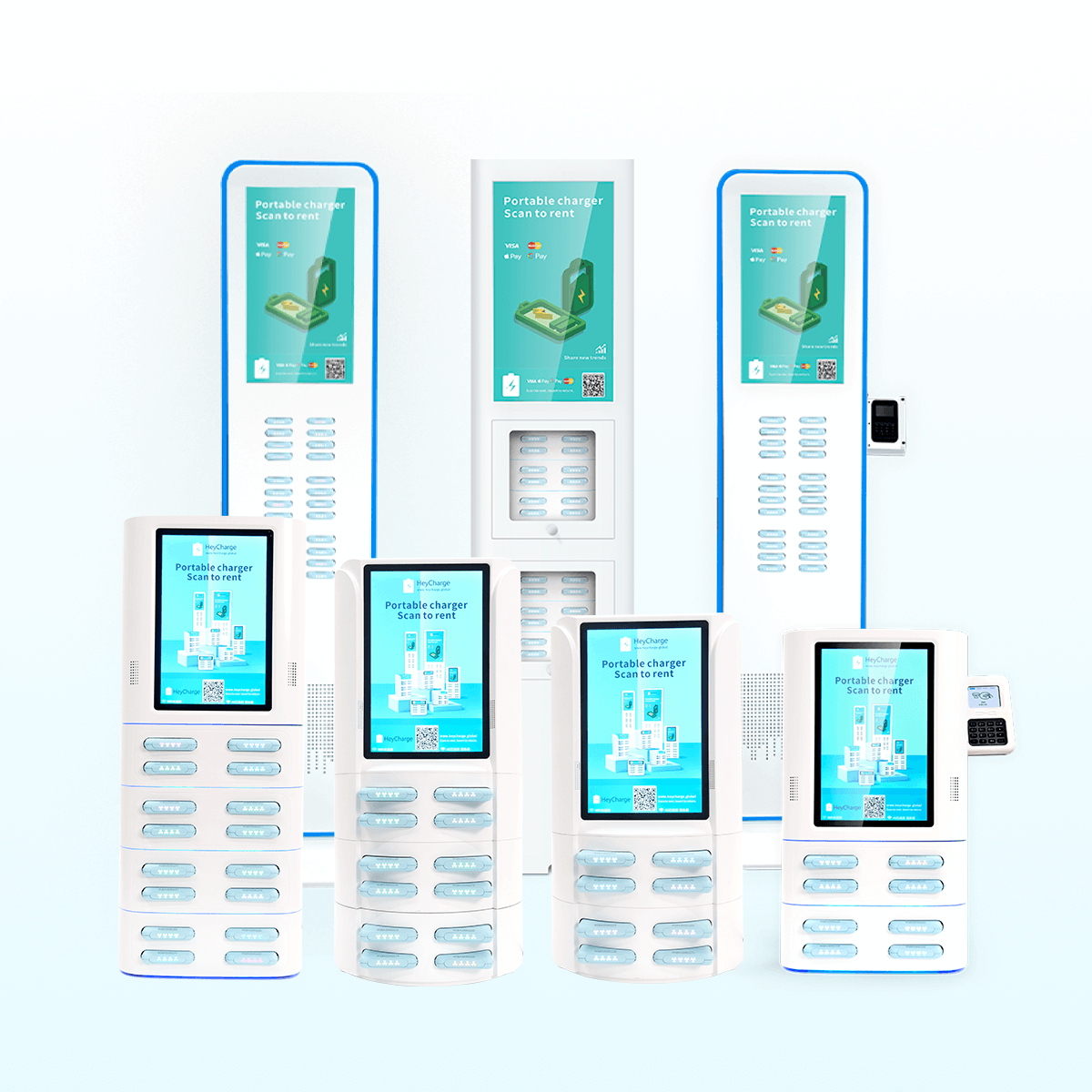 Rental Power Bank Stations with Ads Screen - HeyCharge